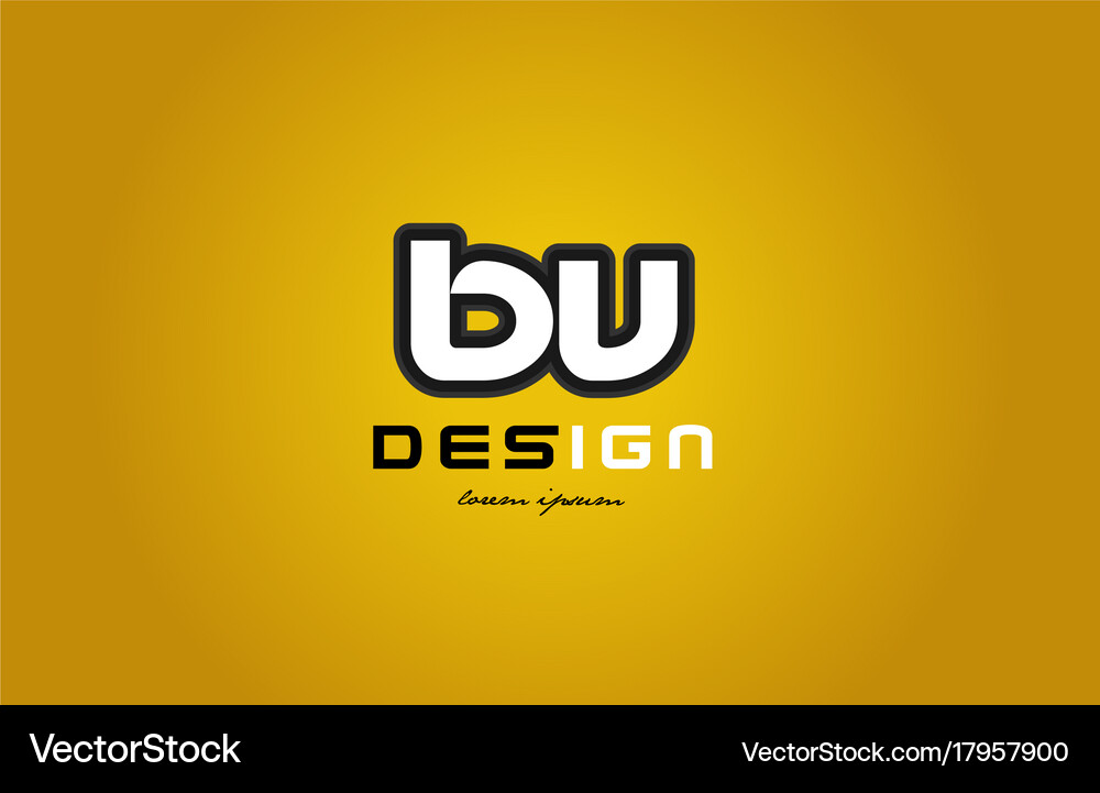 Bv b v alphabet letter combination digit white Vector Image