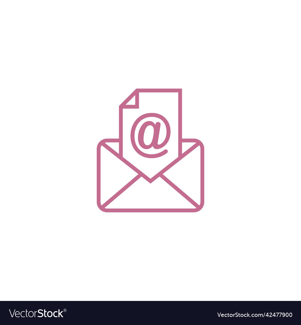 Email mail envelope icon logo Royalty Free Vector Image