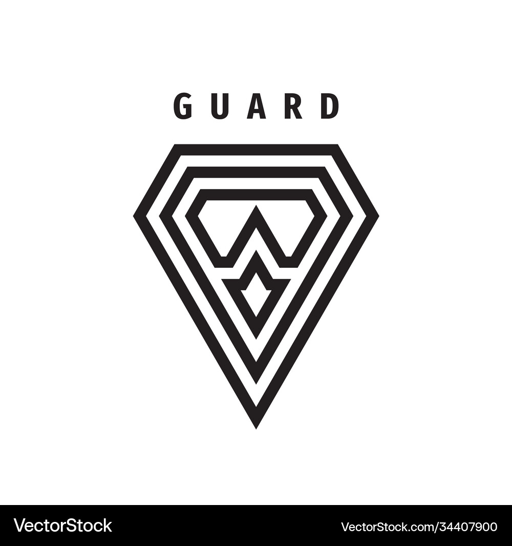 Guard shield business concept logo protection Vector Image
