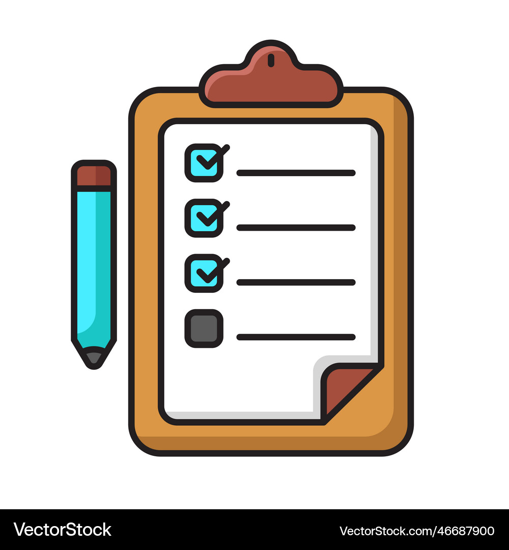 List icon in colorful style Royalty Free Vector Image
