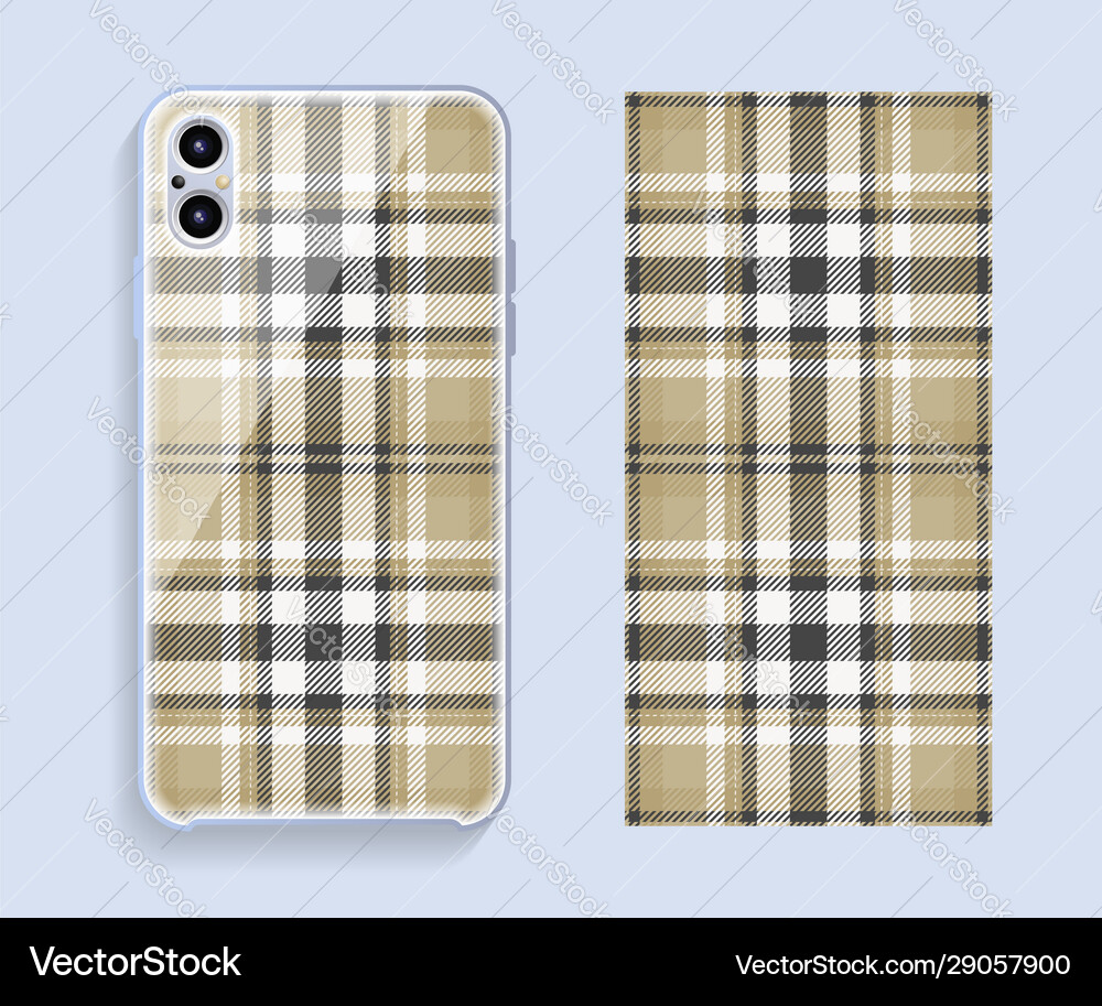 Mobile phone cover design template smartphone Vector Image