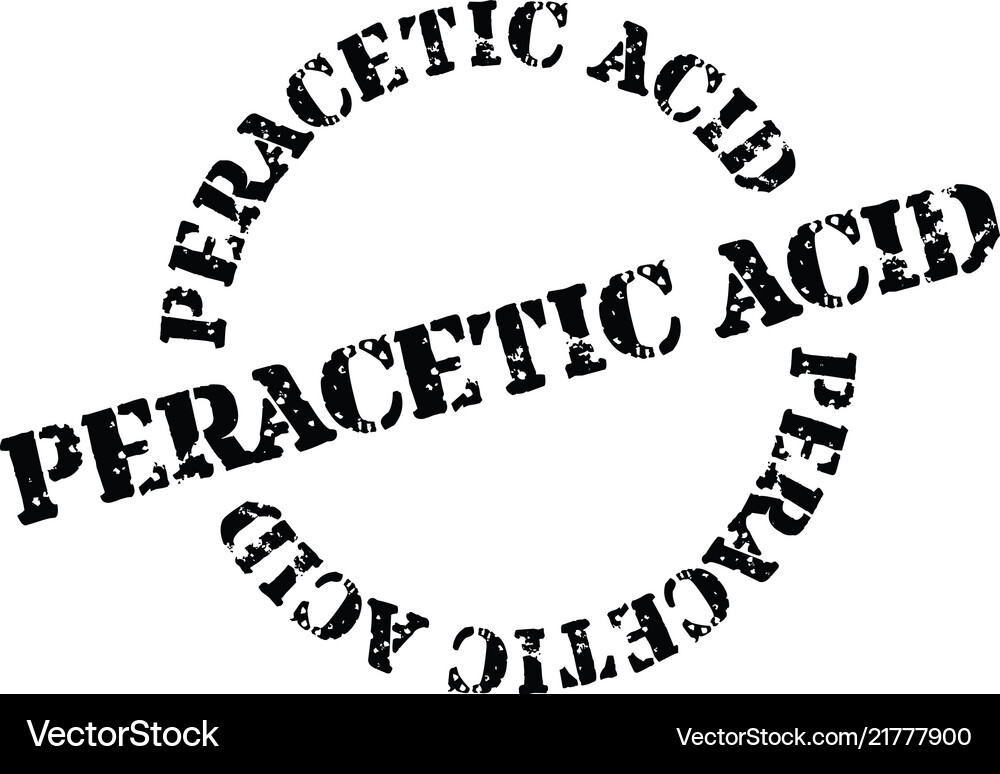 Paracetic acid stamp on white Royalty Free Vector Image