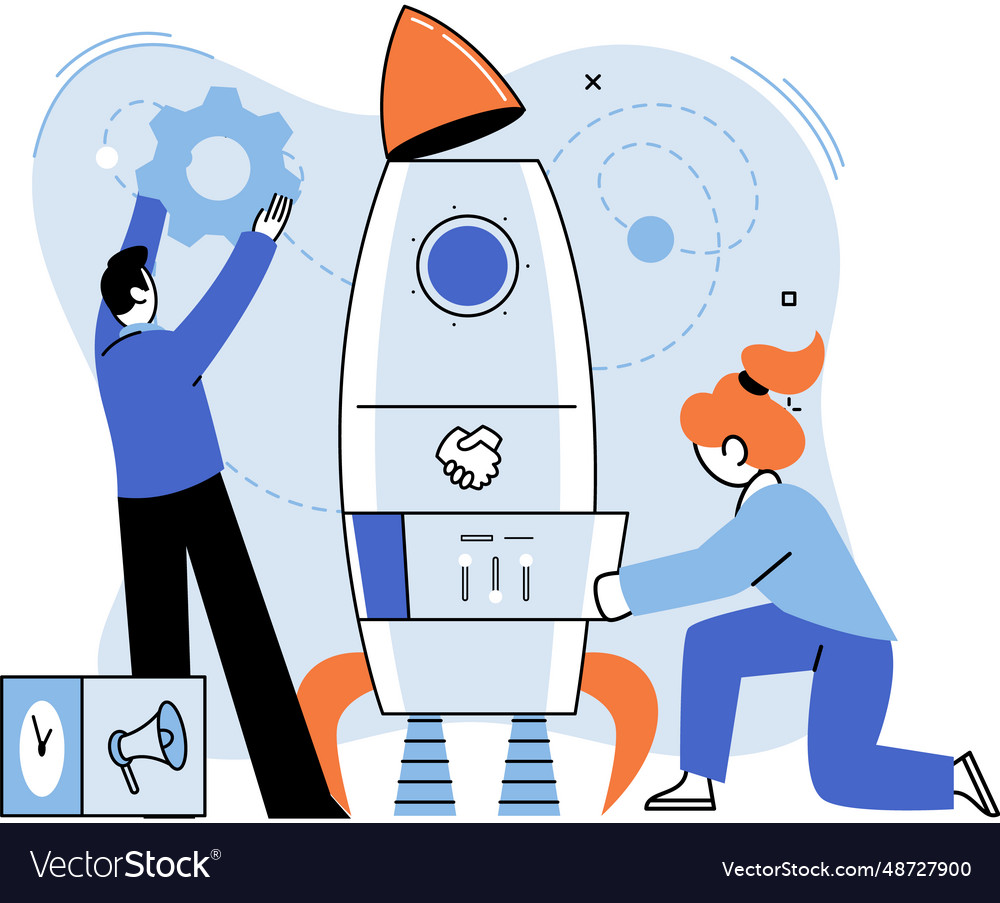 Team solving complex problems teamwork Royalty Free Vector Team solving complex problems teamwork Royalty Free Vector