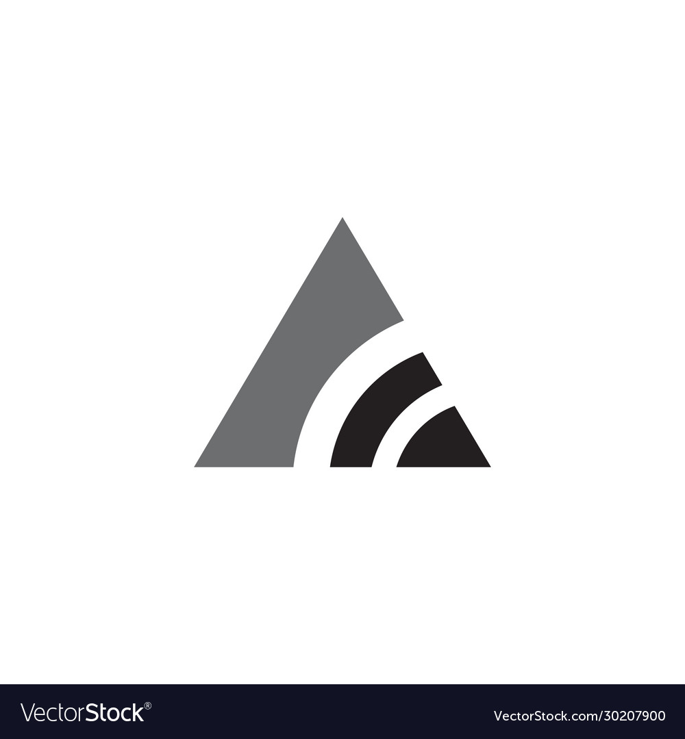 Triangle icon logo design template Royalty Free Vector Image