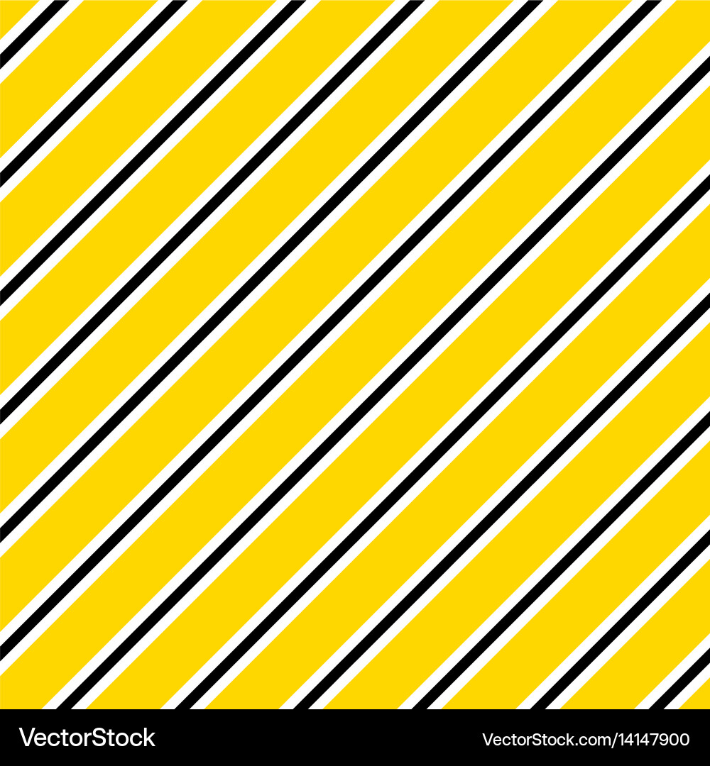 Yellow and black diagonal lines seamless Vector Image