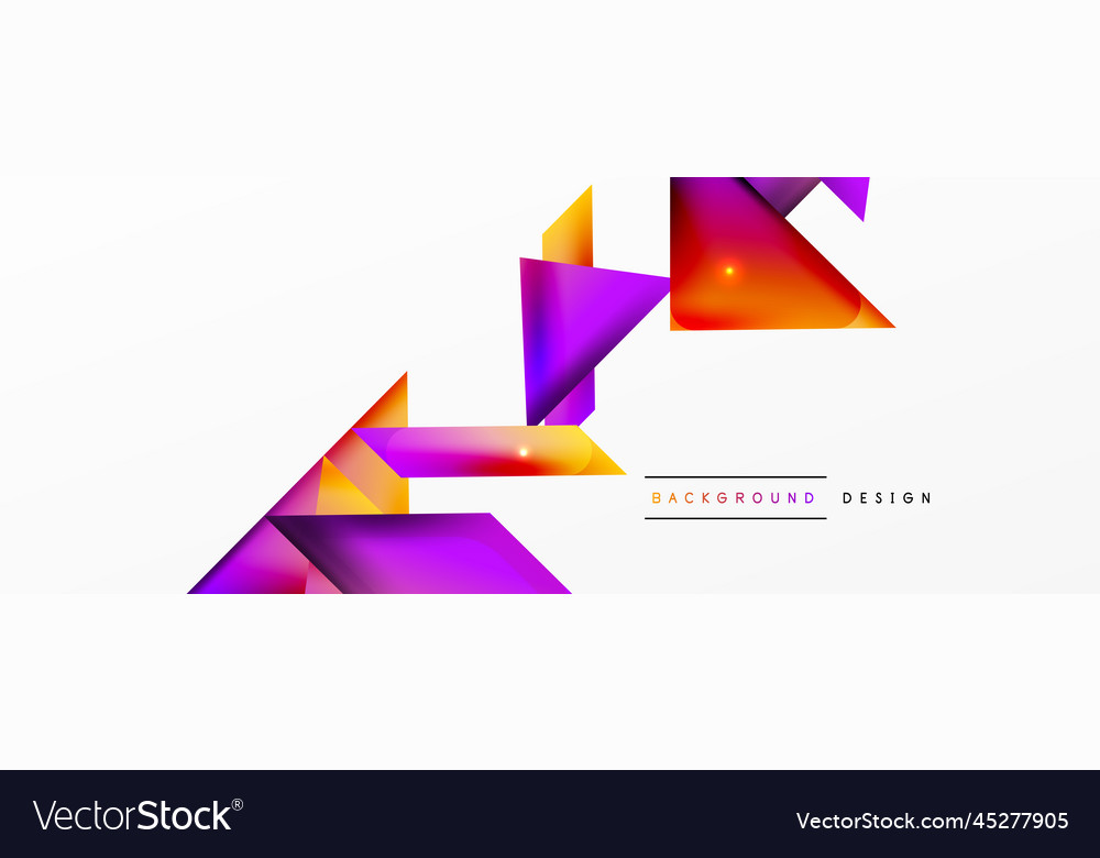 Abstract background simple color geometric shapes Vector Image