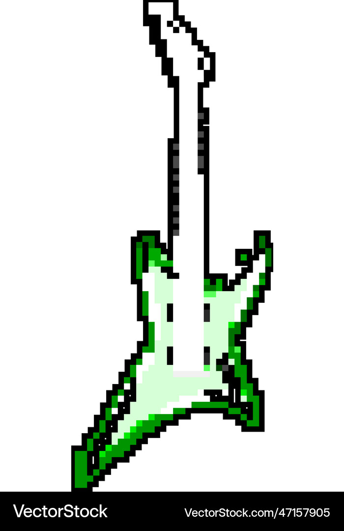 Air electric guitar game pixel art Royalty Free Vector Image