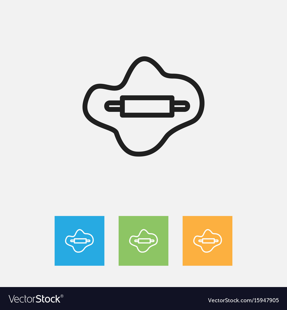 Cooking symbol on dough Royalty Free Vector Image