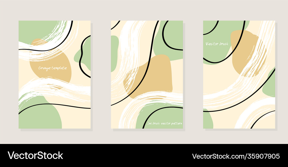 Handdrawn pastel templates for design grunge Vector Image