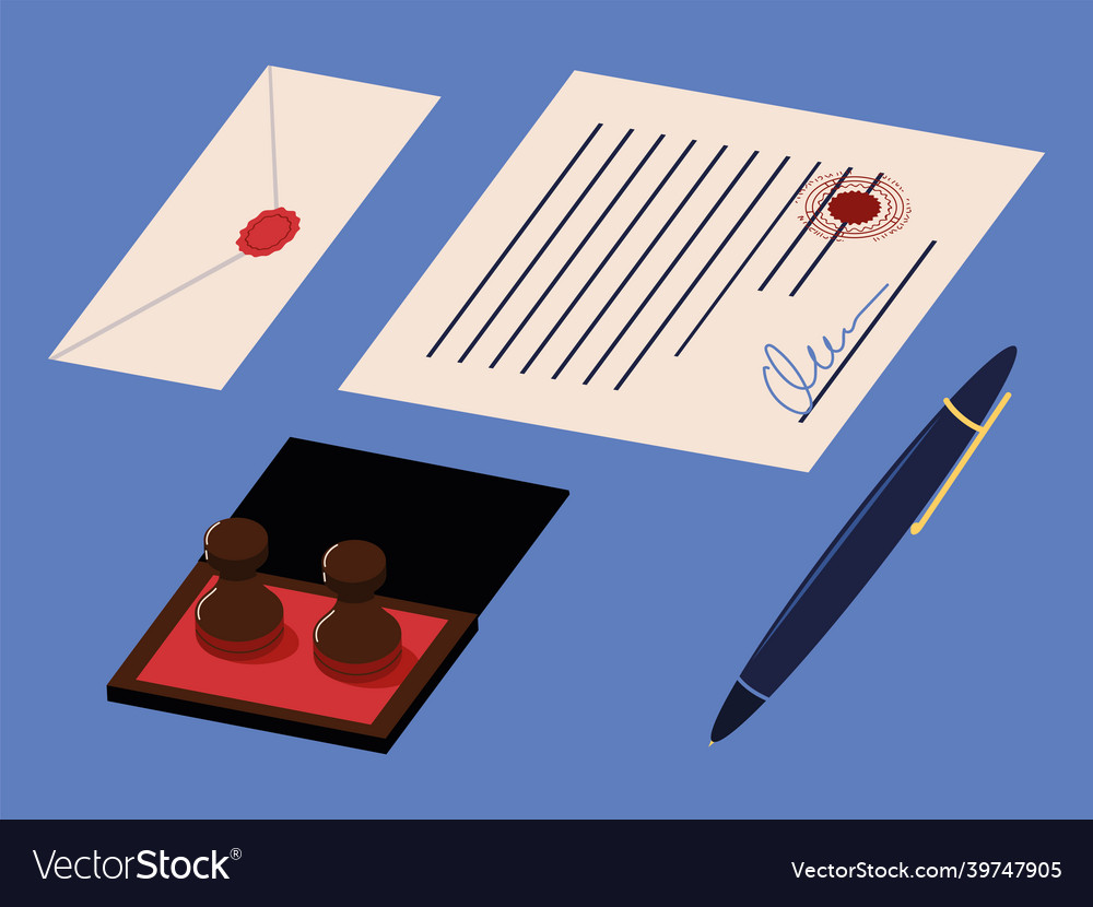 Notary execution documents Royalty Free Vector Image Notary execution documents Royalty Free Vector Image