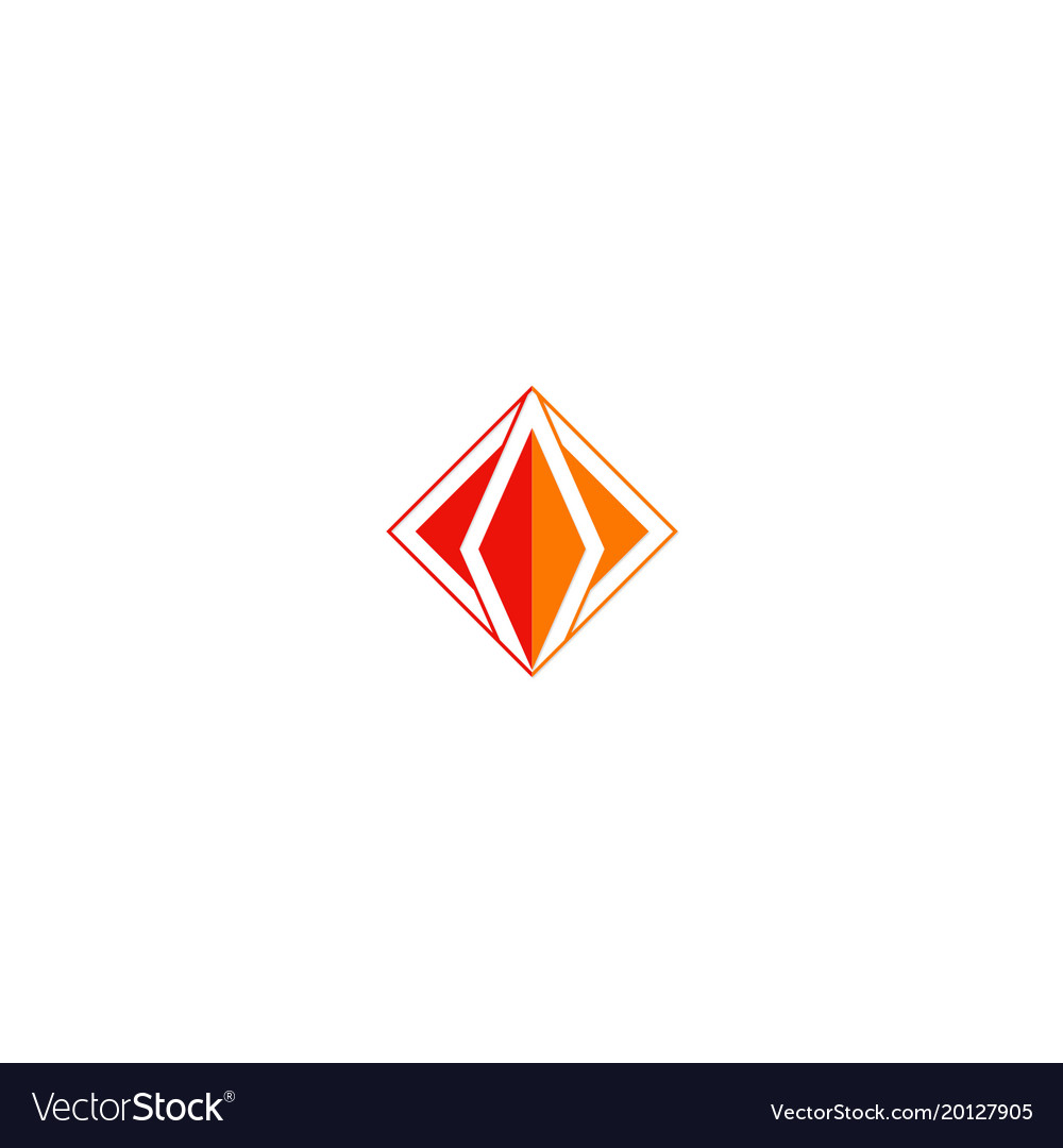 Square triangle geometry logo Royalty Free Vector Image