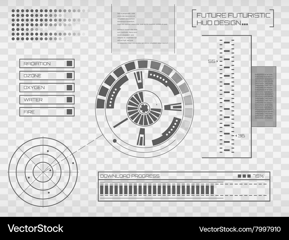 Abstract future concept futuristic virtual Vector Image