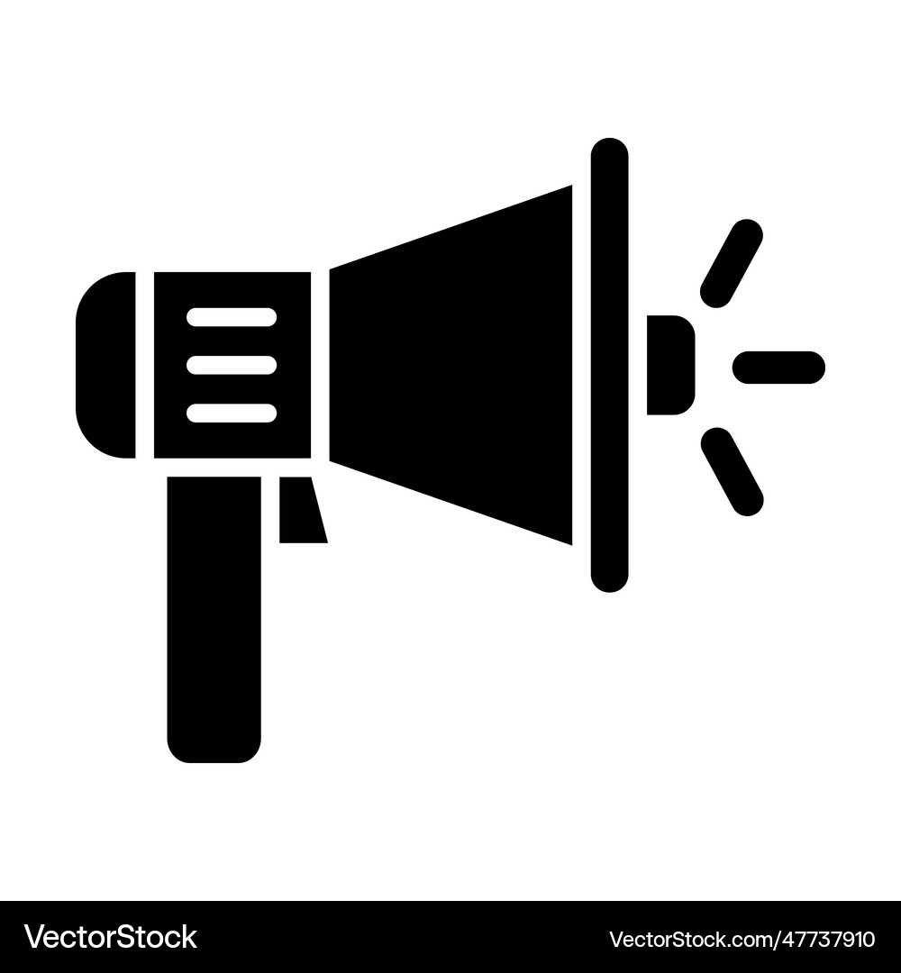 Announcement glyph icon for personal Royalty Free Vector