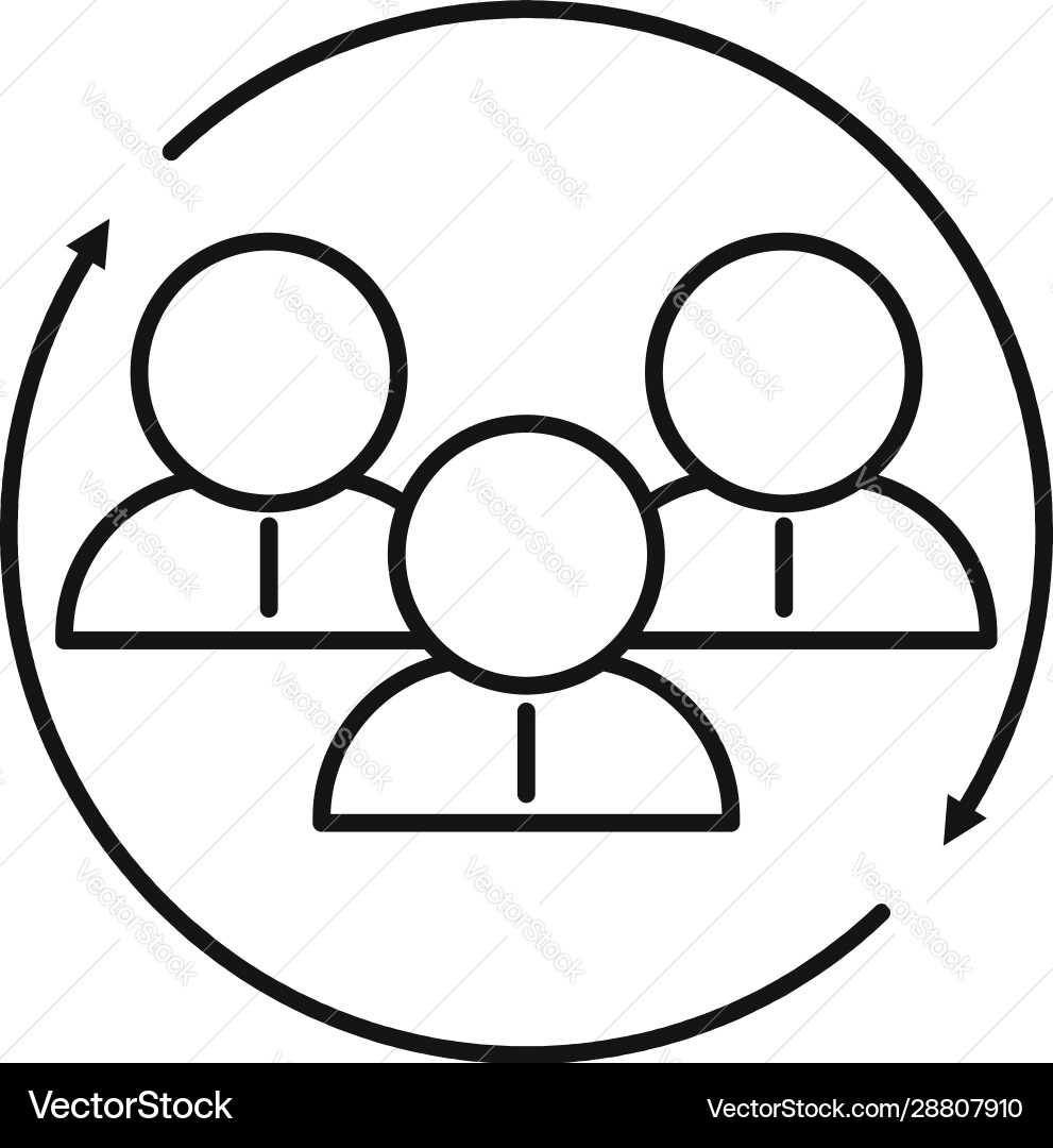 Business cooperation icon outline style Royalty Free Vector