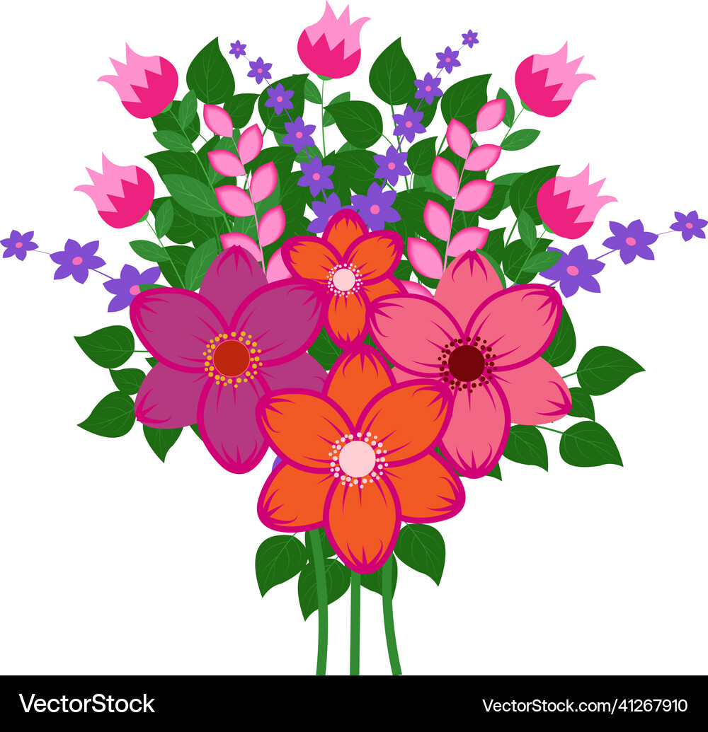 Flower buquet in isolated Royalty Free Vector Image