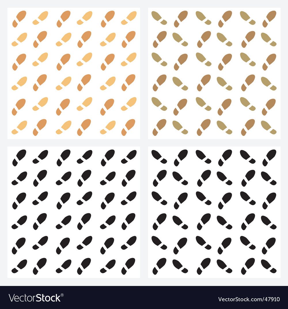 Footprints seamless pattern Royalty Free Vector Image