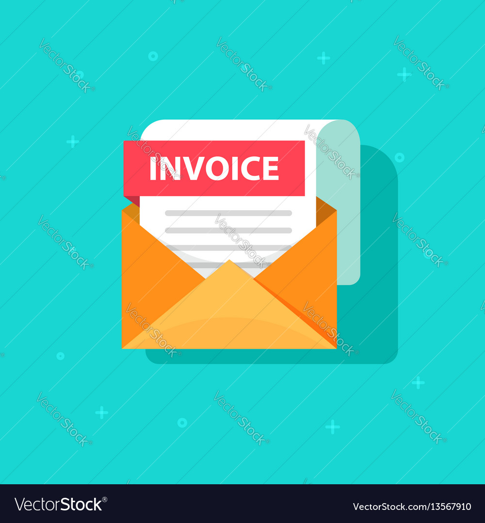 Invoice icon email message received Royalty Free Vector Invoice icon email message received Royalty Free Vector
