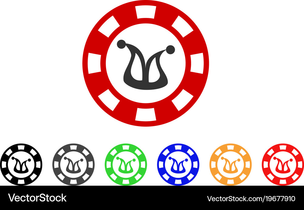 Joker casino chip icon Royalty Free Vector Image