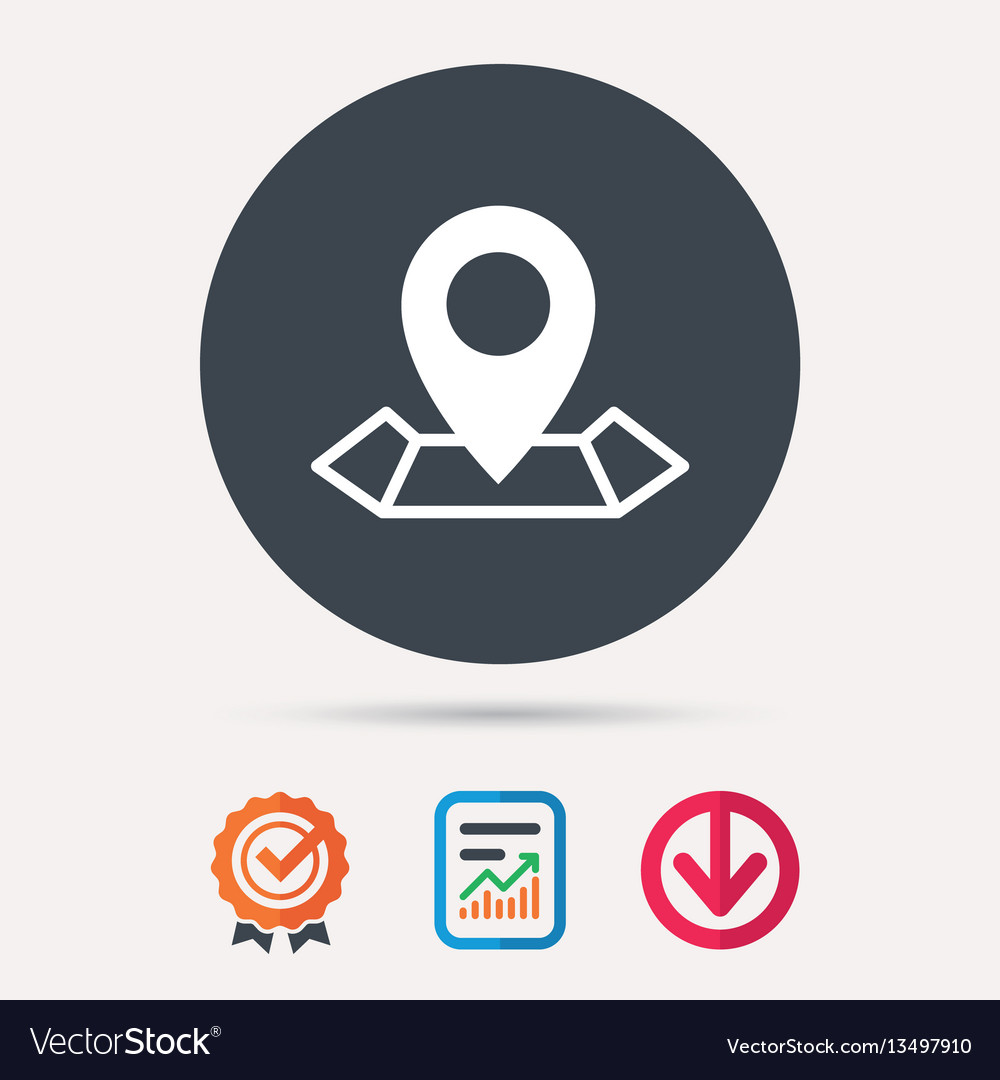 Location icon map pointer sign Royalty Free Vector Image