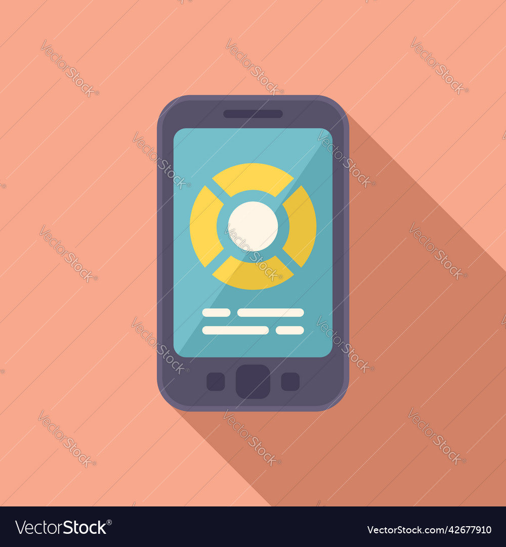 Phone remote control icon flat work server Vector Image