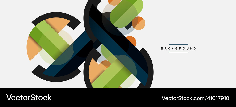 Round geometric shapes lines and circles Vector Image