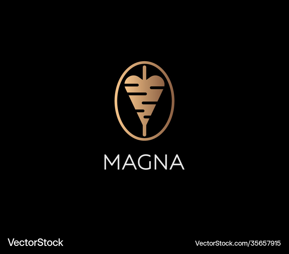 Abstract gold gradient heart love logo Royalty Free Vector