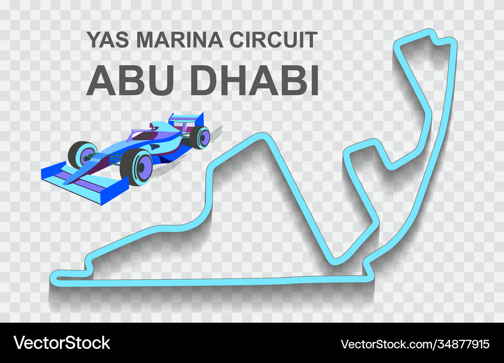 Abu Dhabi Formula 1 Race Track Royalty Free Vector Image