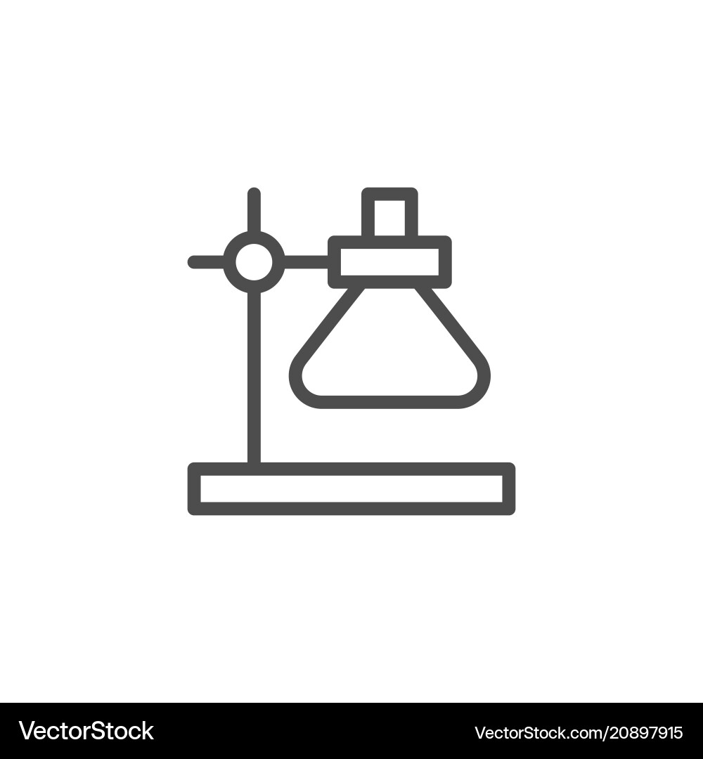 Chemical equipment line icon Royalty Free Vector Image