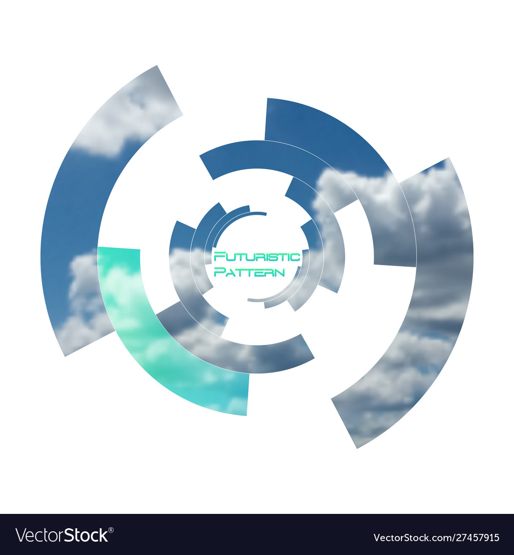 Circular pattern circle elements forming Vector Image