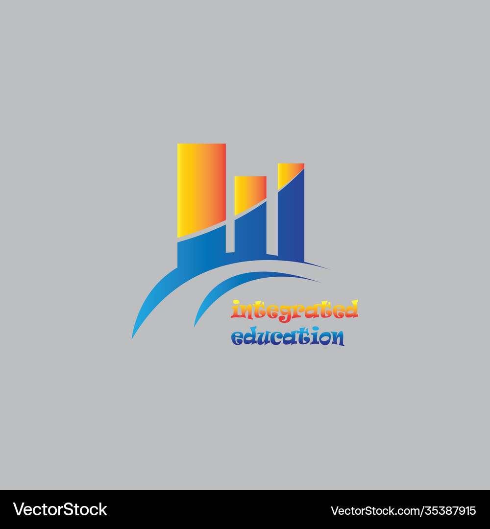 Creative education building logo with color Vector Image