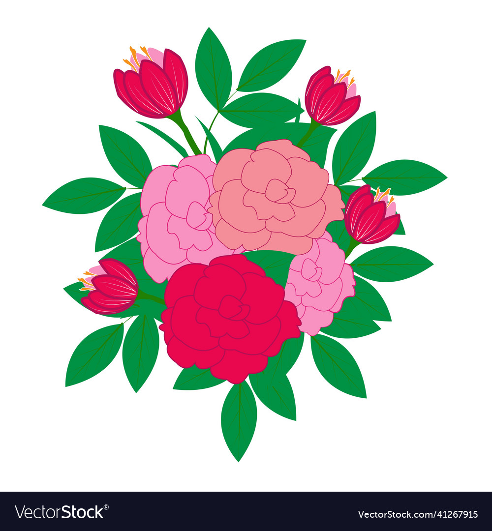 Decorative Flower Composition Royalty Free Vector Image