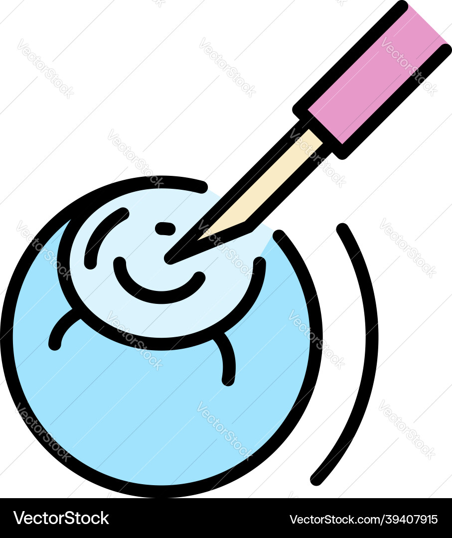Eye surgery icon color outline Royalty Free Vector Image