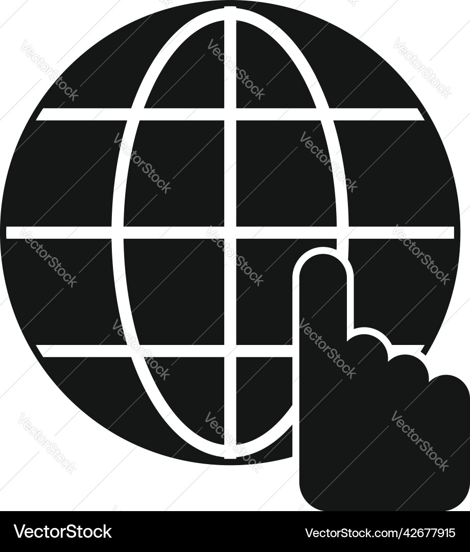 Global control icon simple room center Royalty Free Vector