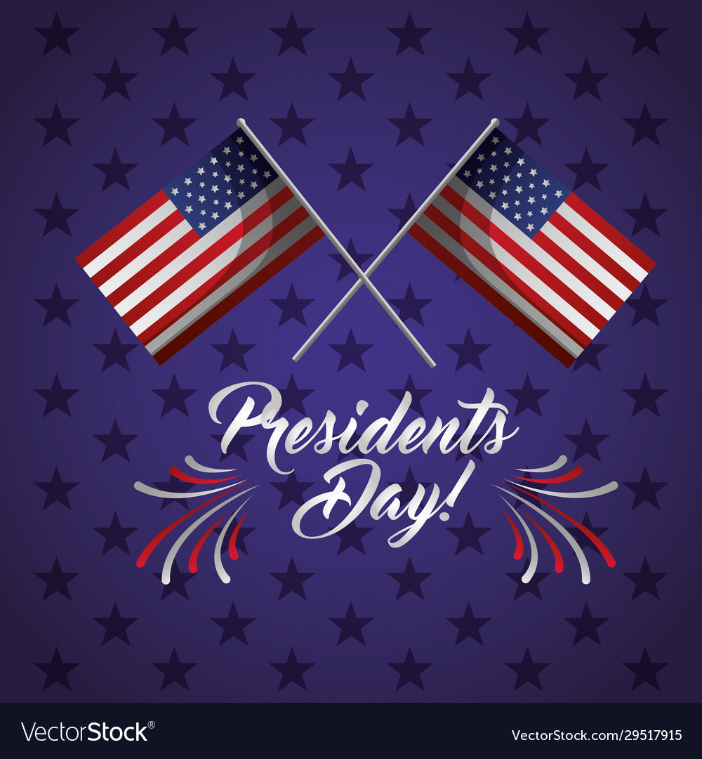 Happy presidents day celebration poster with usa Vector Image