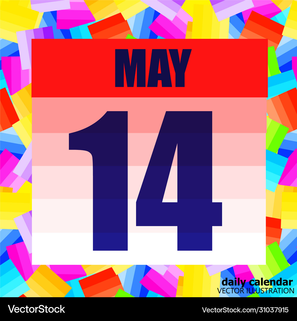 May 14 icon for planning important day banner Vector Image