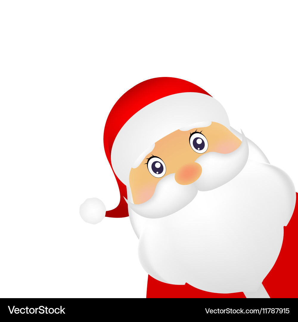 Santa claus standing on a white background Vector Image