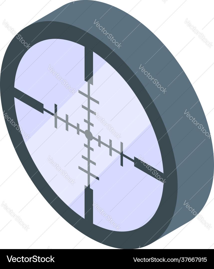 Sniper telescopic sight icon isometric style Vector Image