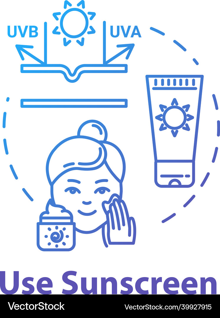 Use sunscreen uvb and uva sunblock cream Vector Image