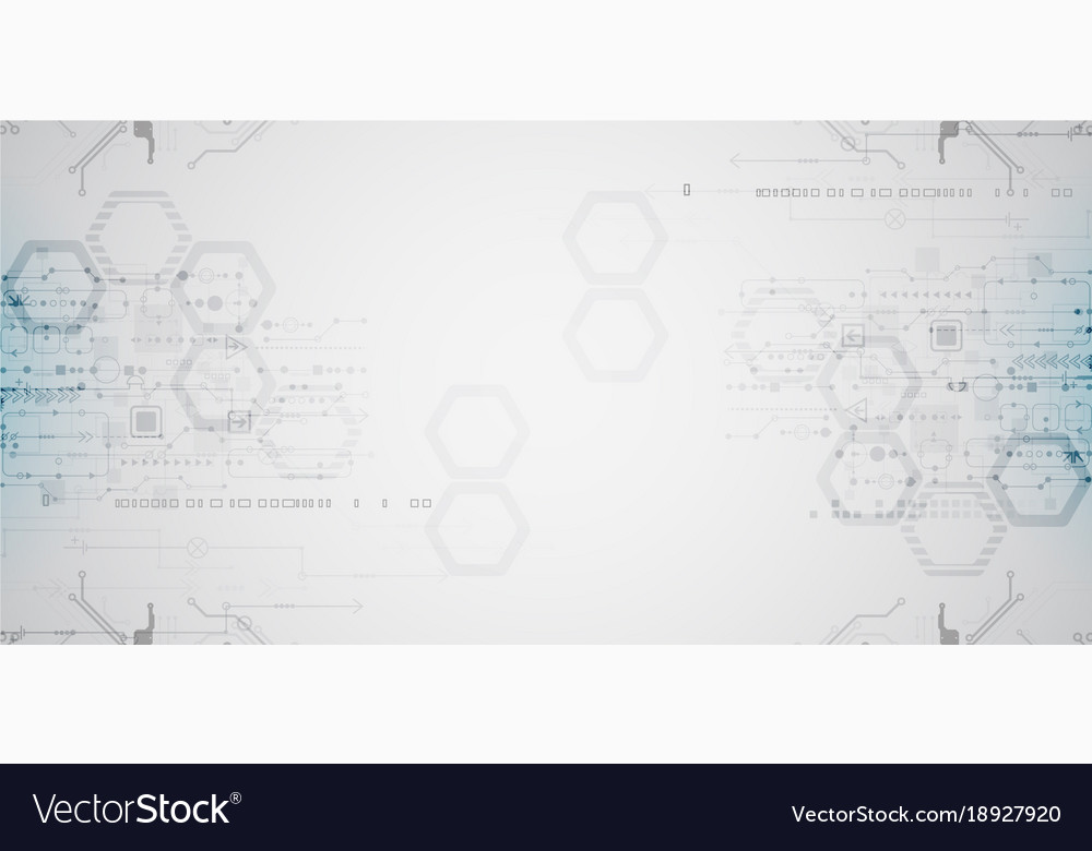 Abstract Technology Circuit Board Communication Vector Image
