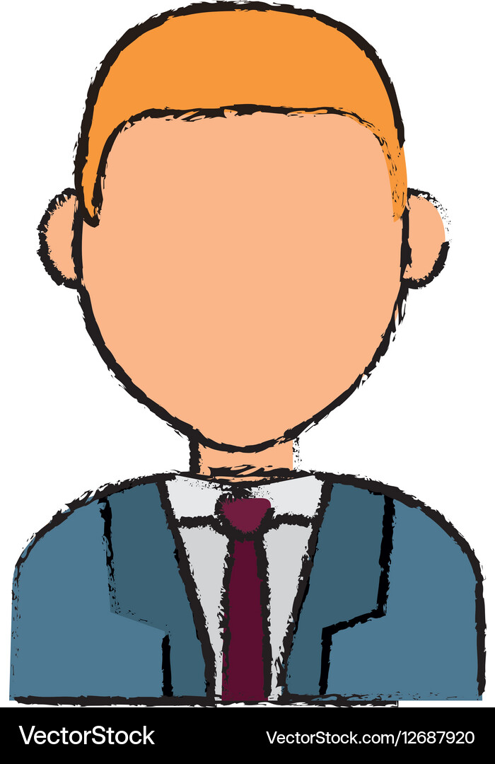 Business executive profile Royalty Free Vector Image
