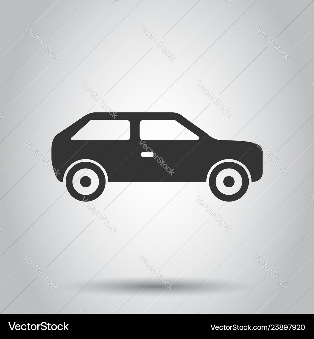 Car icon in flat style automobile on white Vector Image