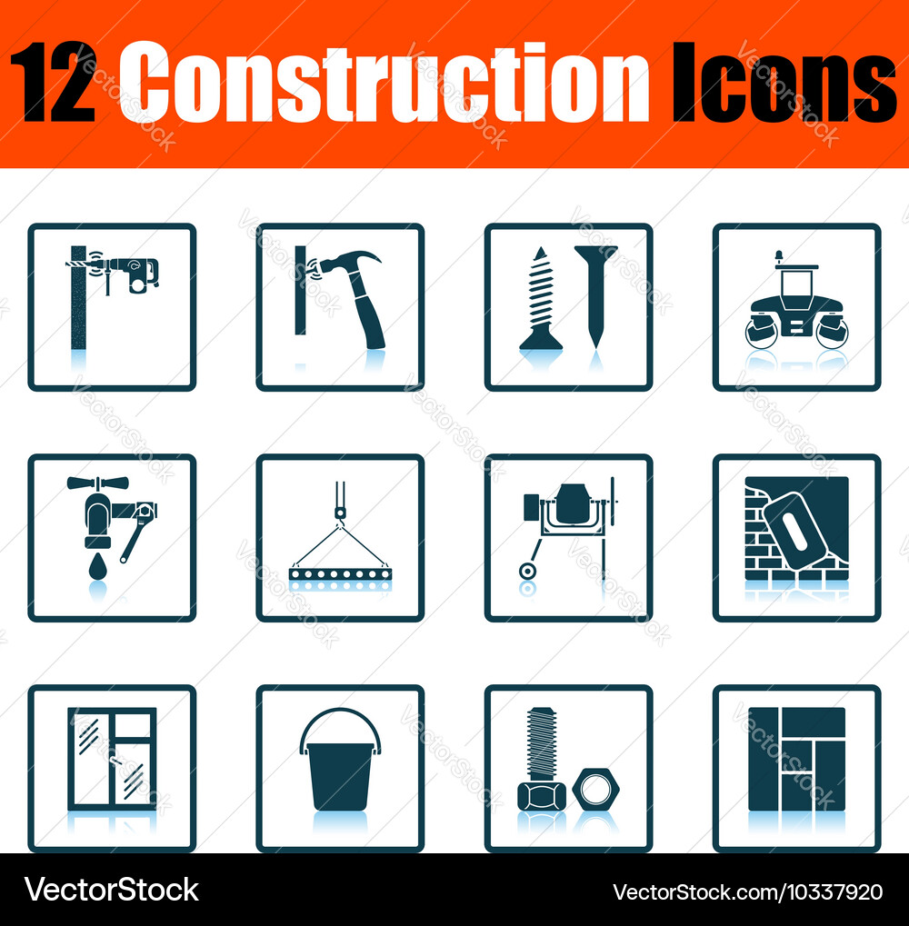 Construction icon set Royalty Free Vector Image