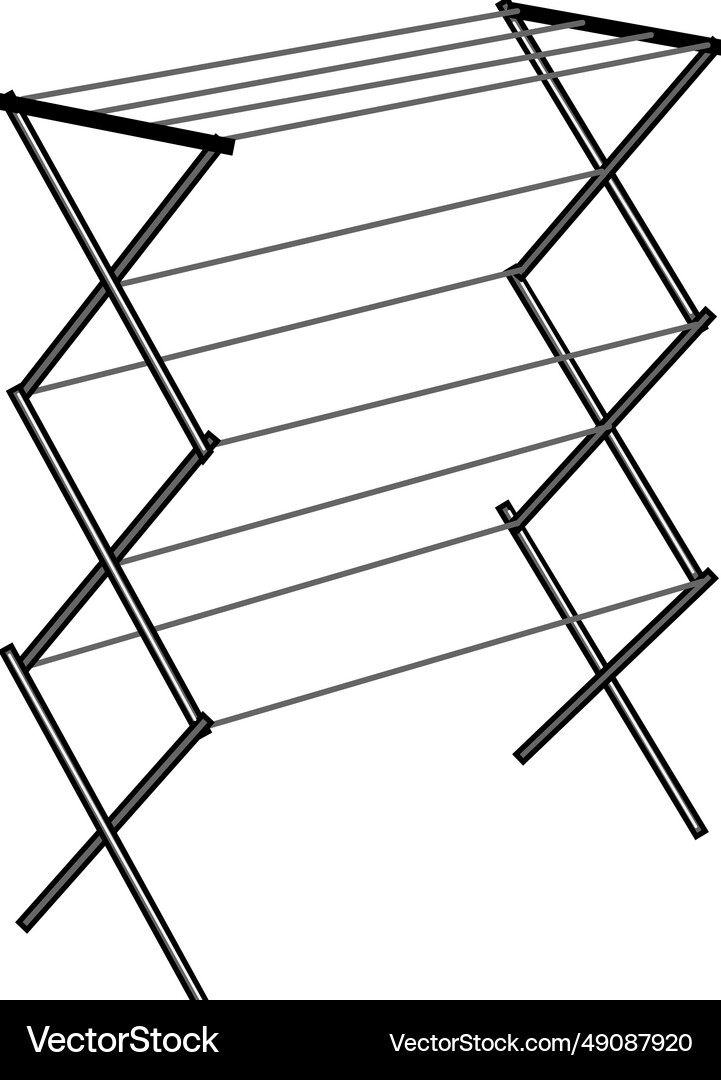 Domestic clothes drying rack cartoon Royalty Free Vector
