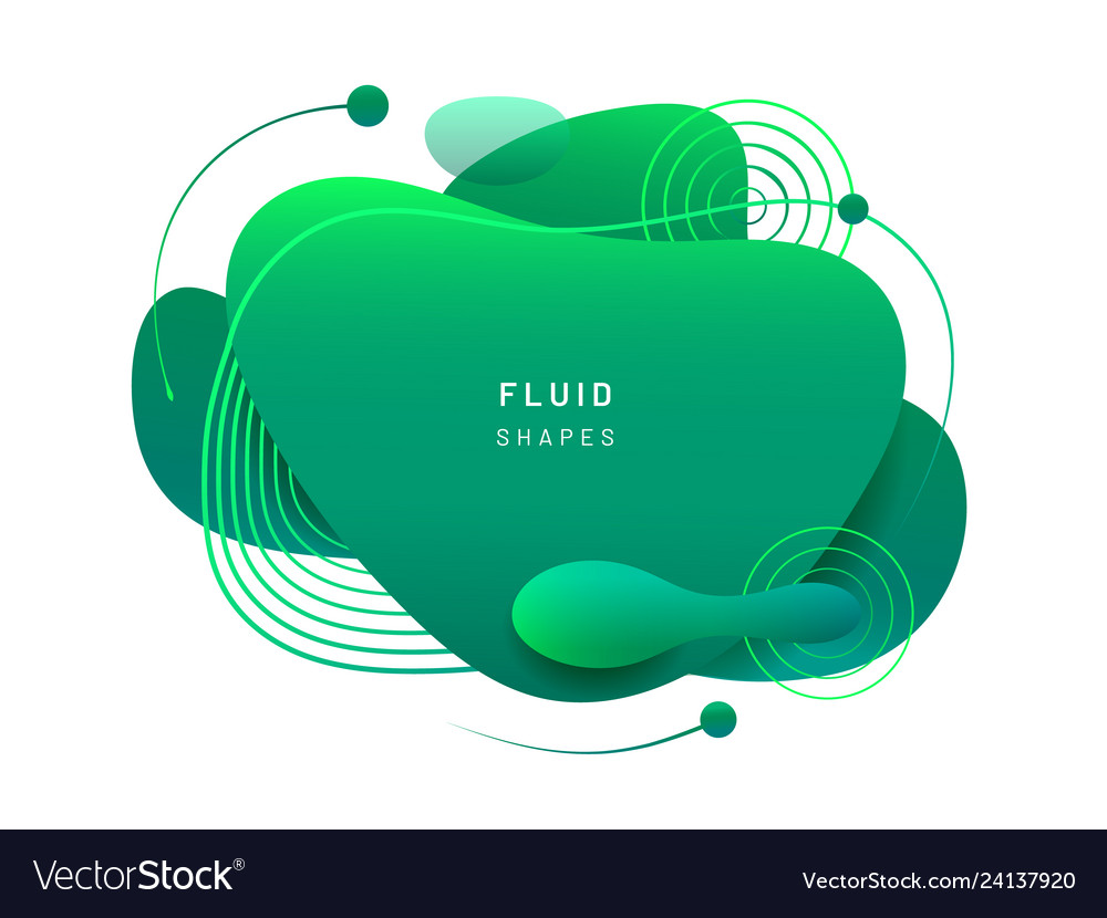 Fluid Blob In 3d Shape Royalty Free Vector Image