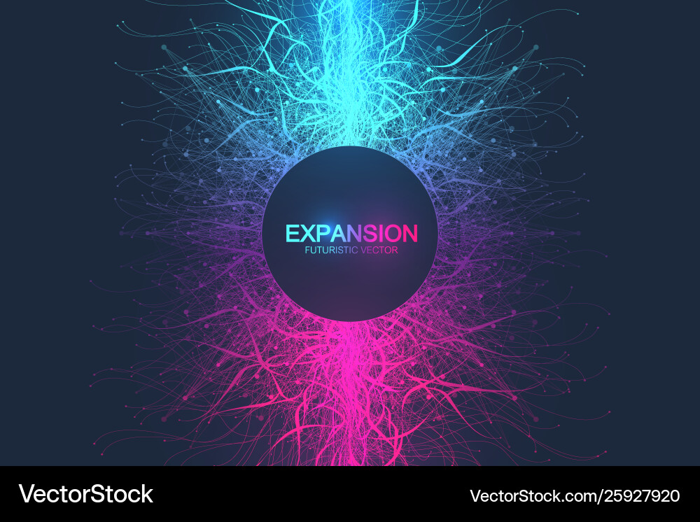Geometric abstract background expansion life Vector Image