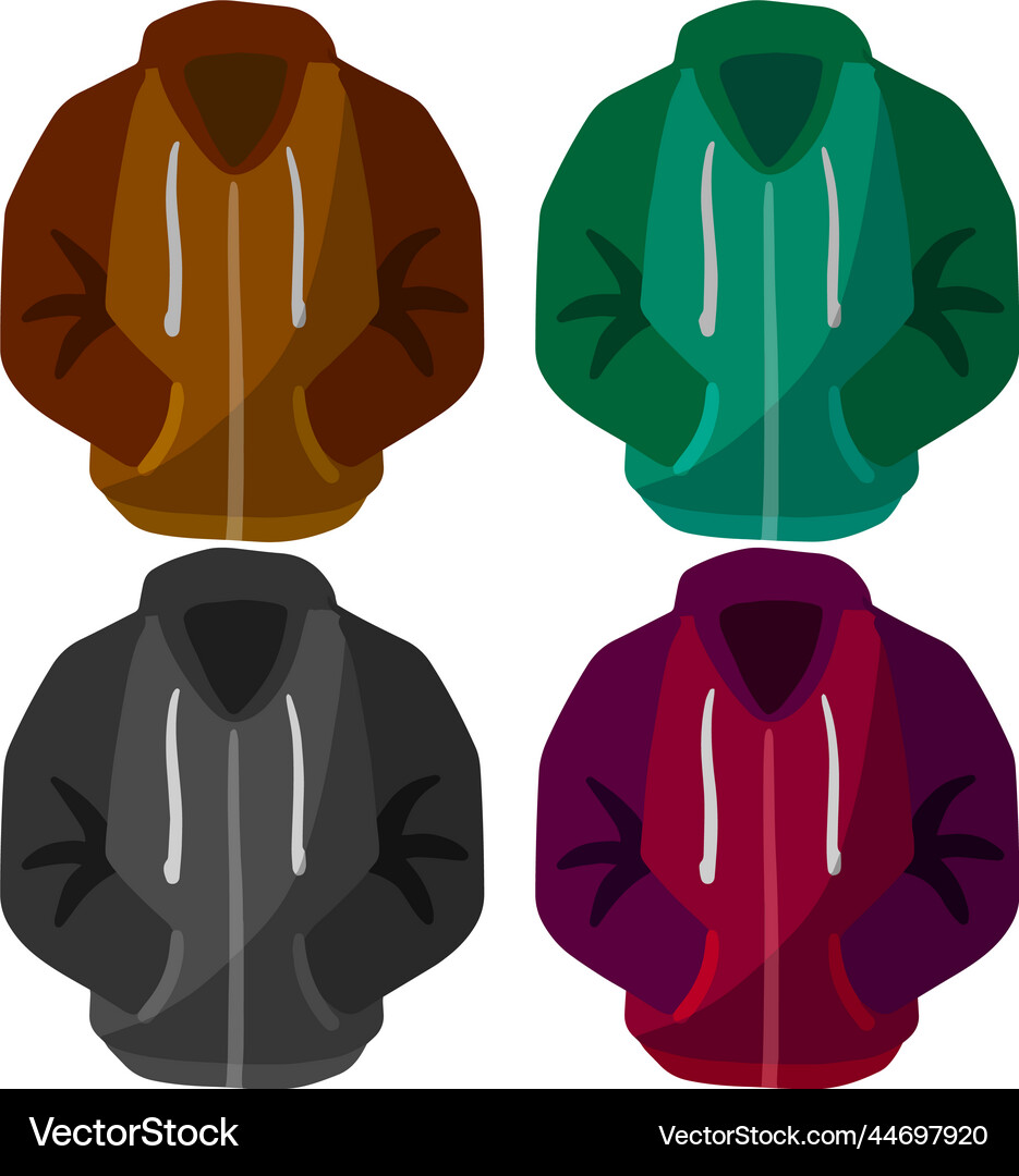Hoodie with hood Royalty Free Vector Image - VectorStock