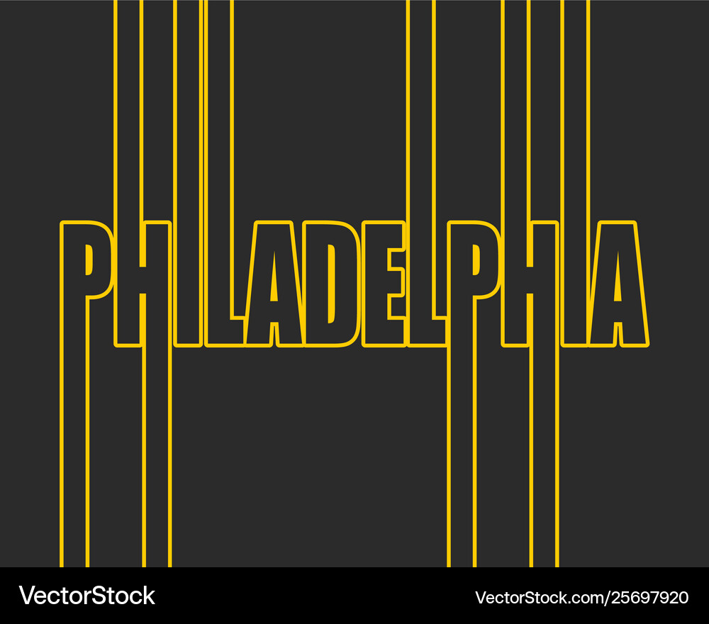 Philadelphia city name Royalty Free Vector Image