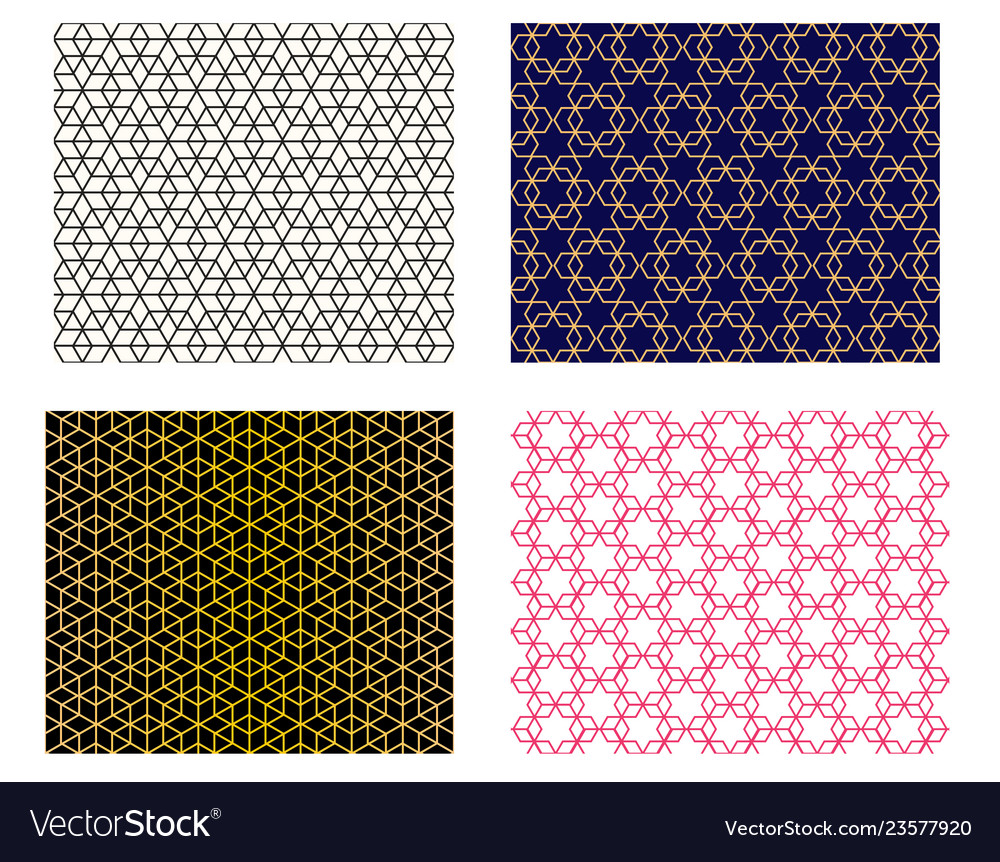 Set of seamless islamic pattern art Royalty Free Vector Set of seamless islamic pattern art Royalty Free Vector