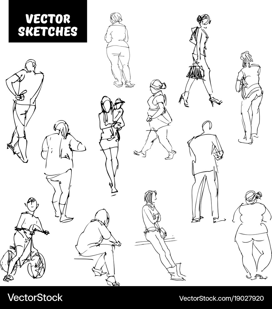 Set of sketches Royalty Free Vector Image - VectorStock
