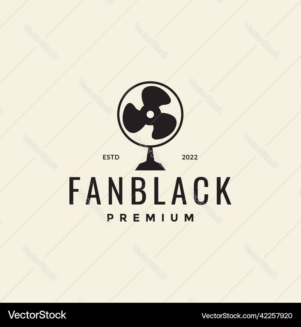 Simple fan wind hipster logo design graphic Vector Image